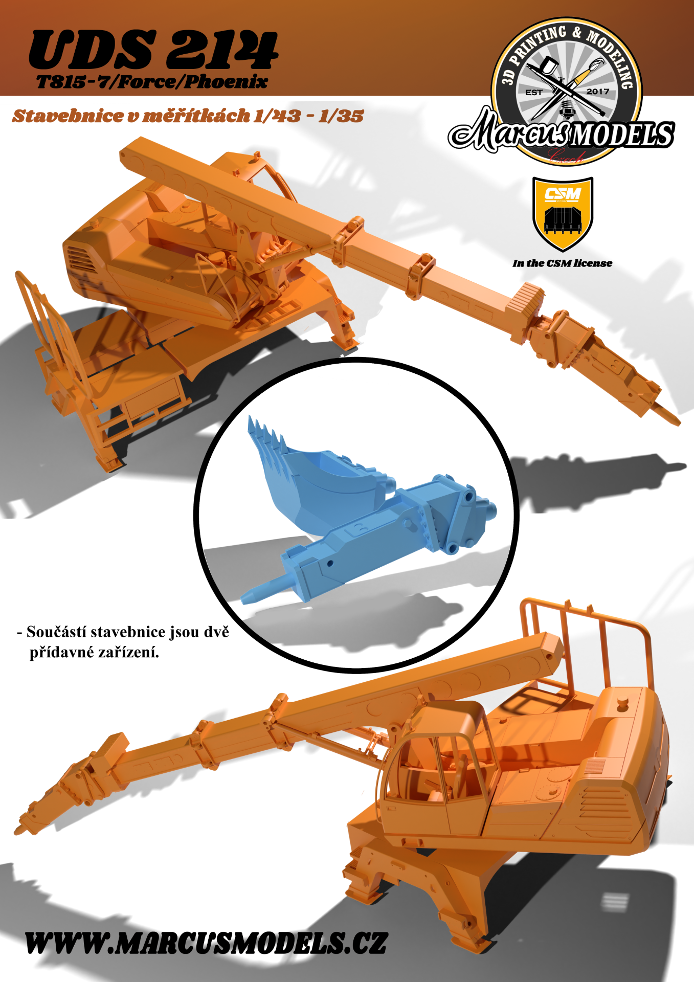 Nástavba civilní UDS 214 Phoenix/815-7 1/43 :: Marcus-models